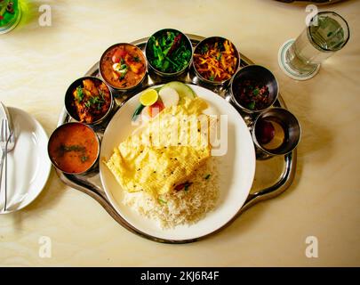 Nepali Daal Bhaat Tarkari Rice and Vegetable Set Lunch Dinner Stock ...
