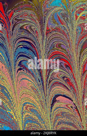 Ebru marble conch effect surface pattern design for print Stock Photo ...