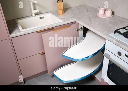 Kitchen access mechanism Magic corner for Blind Corner Cabinets ...