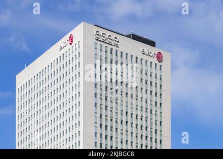 The Egee Tower (Tour Égée) in La Defense, head office of Elior, Paris ...