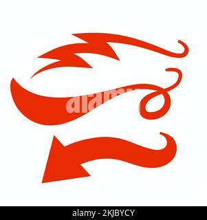 Red Swirls Swash Logo Ornament Design Stock Vector Image & Art - Alamy