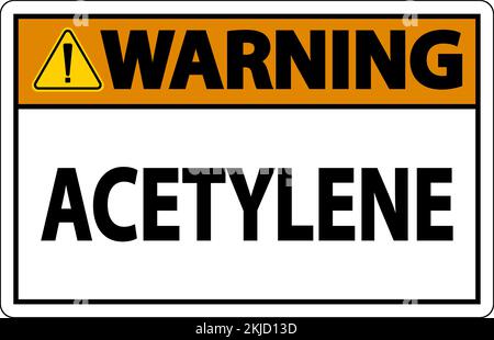 Acetylene warning sign. Chemical safety signs and symbols Stock Vector ...