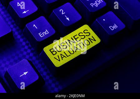 Writing displaying text Business Valuation. Word Written on determining ...