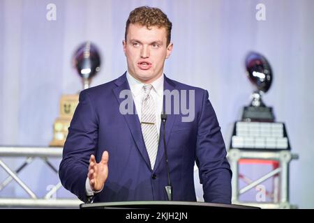 Ontario, Canada. 24th Nov, 2022. Laval University Rouge et Or's Kevin ...
