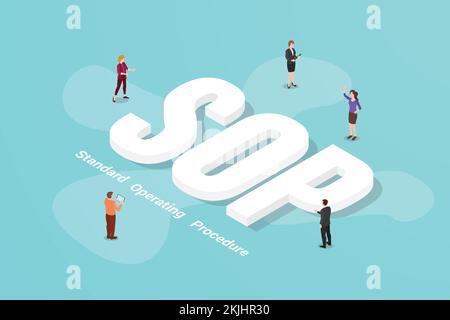 sop standard operating procedure concept with icon concept with round ...