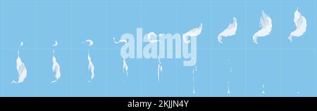 Milk splash sequence animation sprite sheet, drip Stock Vector Image ...