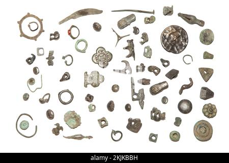 Background of many Ancient Scythian items. Selective focus Stock Photo ...