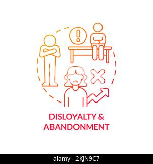 Disloyalty and abandonment red concept icon Stock Vector Image & Art ...