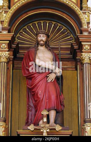 Wounded Jesus, statue on the altar Wounded Jesus in the parish church ...