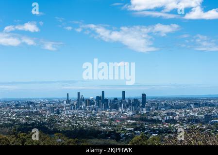 Brisbane River from the Mt Coot-tha Lookout over Brisbane Queensland ...