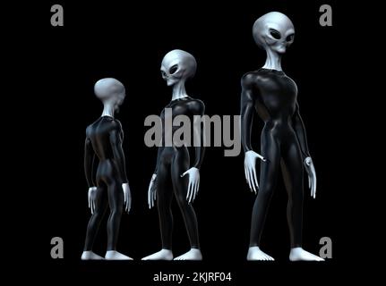 Gray Alien ET extraterrestrial. Extremely detailed and realistic high ...