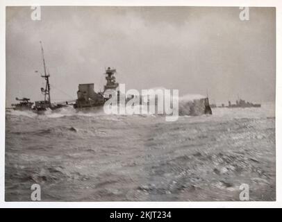 HMS Barham, a Queen Elizabeth class battleship, launched 1914, served ...