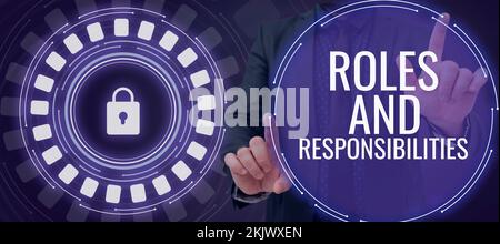 Conceptual display Roles And Responsibilities. Business approach ...