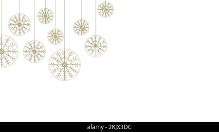 Christmas bubbles with snow crystal allegory, on a neutral background ...