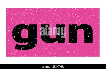 GUN text written on pink-black dash stamp sign Stock Photo - Alamy