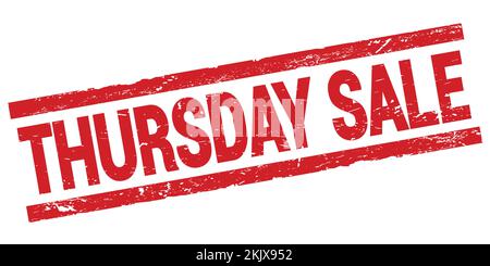 THURSDAY SALE text written on red rectangle stamp sign Stock Photo - Alamy