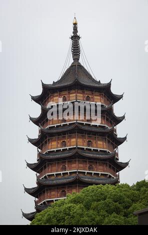 The octagonal North Temple Pagoda (Beisi Ta) is nine storeys and 76m ...