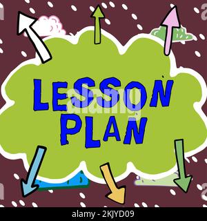Inspiration showing sign Lesson Plan. Business concept a teacher's ...