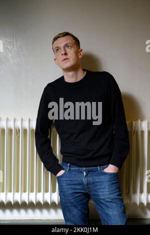 French author Édouard Louis photographed in Stockholm, Sweden. Photo ...