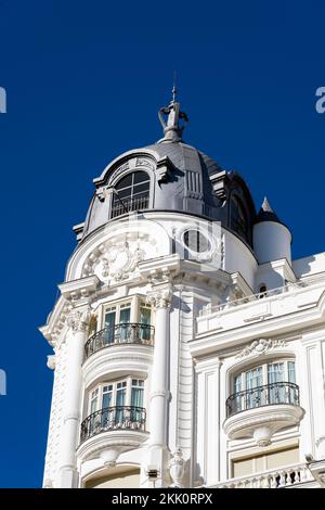 The historical Hotel Atlantico luxury hotel, Gran Via, Madrid, Spain ...