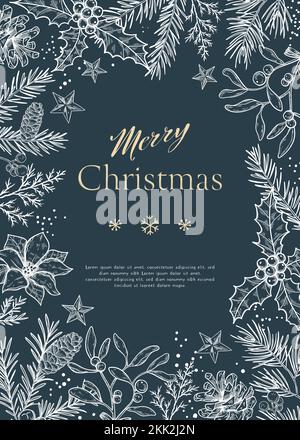 Lovely hand drawn winter branches seamless pattern, great for wrapping ...