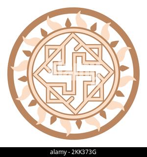 Valkyrie Varangian sign Valkiriya slavic symbol icon in circle round ...