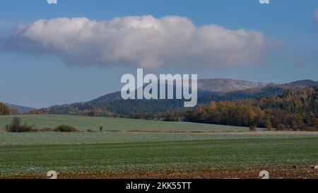 Mount Sleza covered by frost Lowe Silesia Poland Stock Photo - Alamy