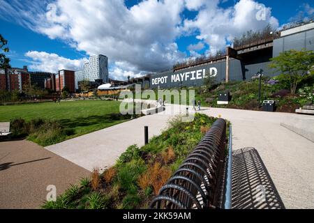Mayfield Park, Manchester City Centre Stock Photo - Alamy