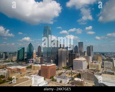 Aerial view over the city of Dallas Texas - DALLAS, UNITED STATES ...