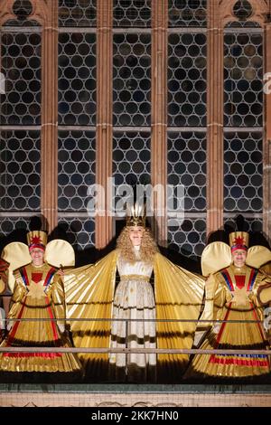 Nuremberg, Germany. 25th Nov, 2022. Rauschgolden angels are on display ...