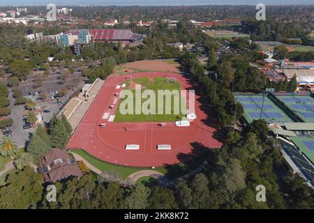 A general overall aerial view of Cobb Track & Angell Field (foreground ...