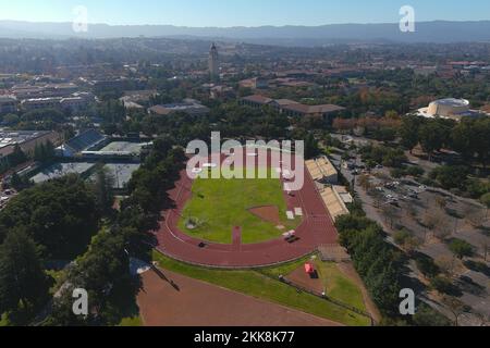 A general overall aerial view of Cobb Track & Angell Field (foreground ...