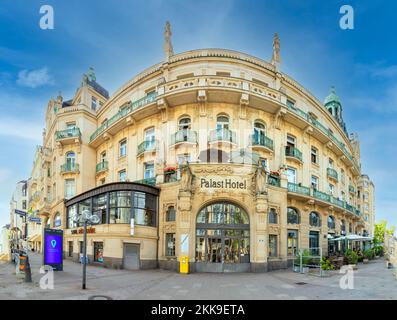 Wiesbaden, Germany - July 20, 2020: facade of famous palace hotel in ...