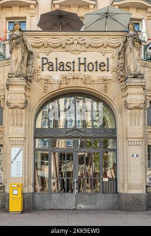 Wiesbaden, Germany - July 20, 2020: facade of famous palace hotel in ...