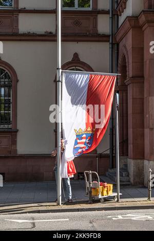 Wiesbaden, Germany - July 20, 2020: facade of famous palace hotel in ...