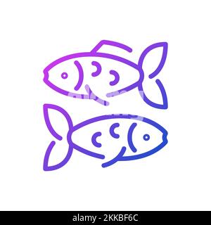 Fishes pixel perfect linear icon Stock Vector Image & Art - Alamy