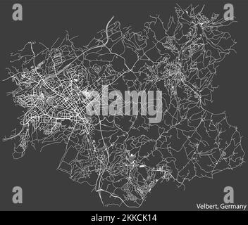 Street roads map of VELBERT, GERMANY Stock Vector Image & Art - Alamy