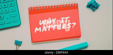 Writing displaying text Why It Mattersquestion, Business idea Important ...