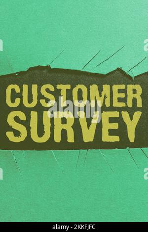 Writing displaying text Customer Survey, Business approach source to ...