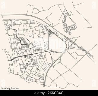 Street roads map of the LAMBOY MUNICIPALITY, HANAU Stock Vector Image ...