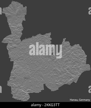 Topographic relief map of HANAU, GERMANY Stock Vector Image & Art - Alamy
