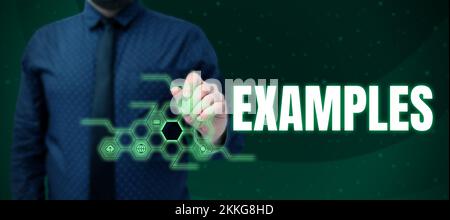 Hand writing sign Examples. Conceptual photo photo Sample Model to ...