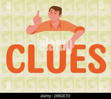 Handwriting text Clues, Business idea Piece of evidence information ...