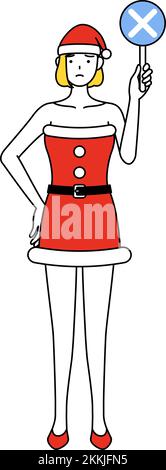 Woman dressed as Santa Claus holding a present Stock Vector Image & Art ...