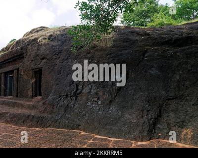 Arvalem Caves excavated in to the laterite hill in 6th century AD in ...