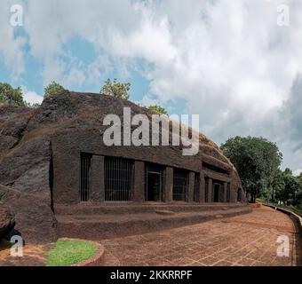 Arvalem Caves excavated in to the laterite hill in 6th century AD in ...
