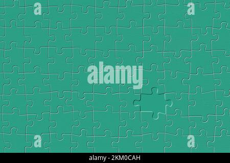 Embossed, missing piece of a green jigsaw puzzle Stock Photo - Alamy