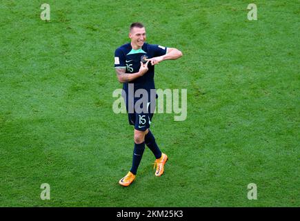 Australia's Mitchell Duke celebrates scoring their side's first goal of ...