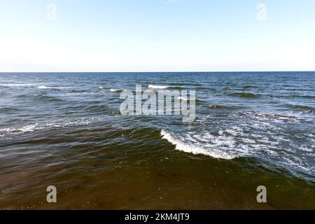 cold Baltic sea in August, summer holidays and seaside vacations 2022 ...