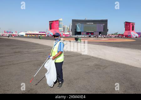 the first matches at the Fifa Fan Festival in Al Bidda Park at Al Rihla ...